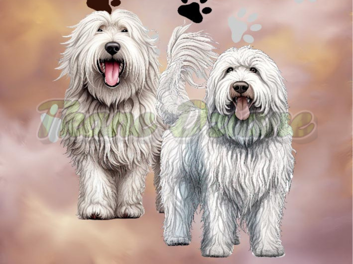 TkaneDziane.pl > PANEL DRUKOWANY DWA KOMONDORY TŁO ZŁR NR 10